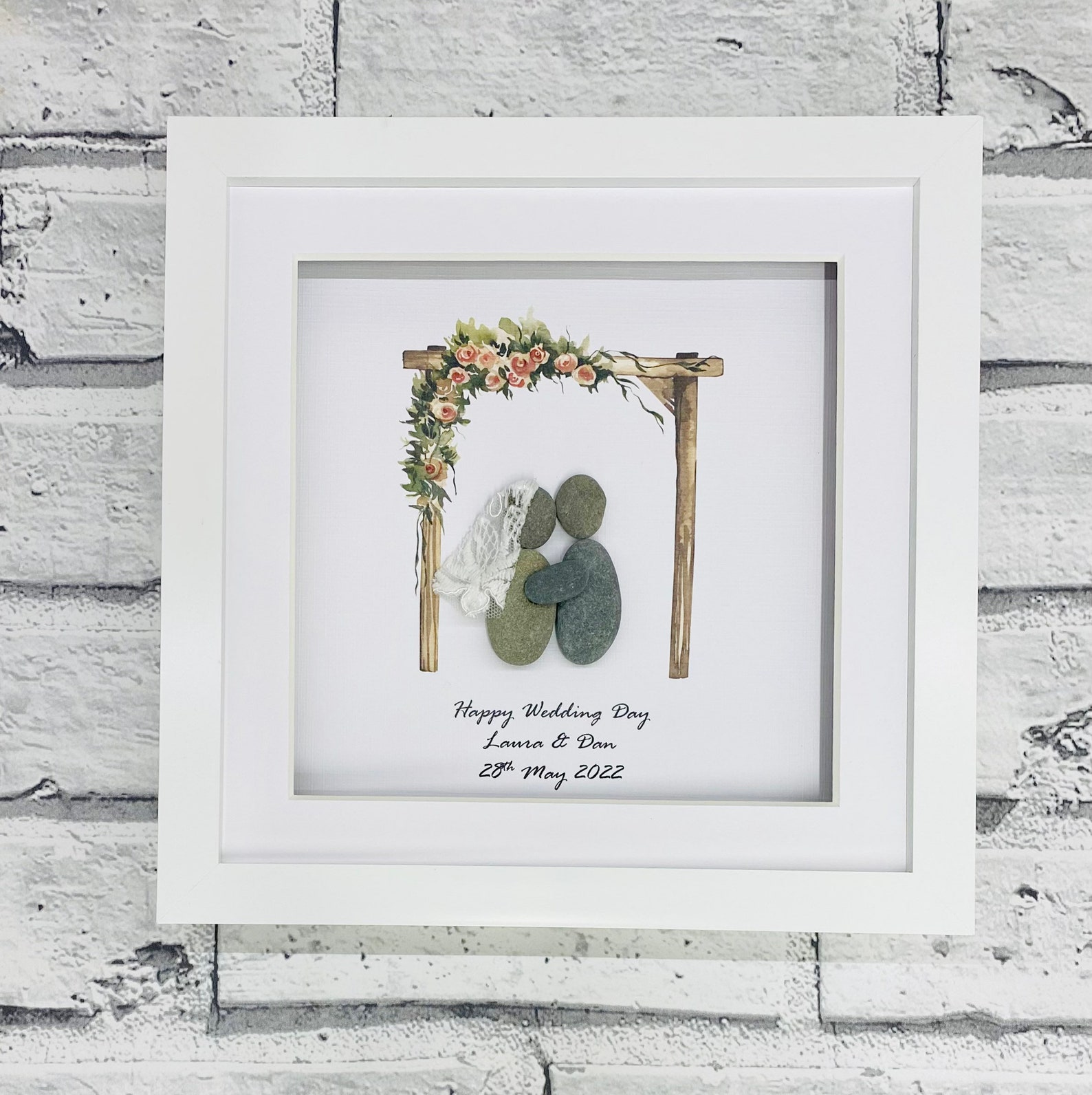 Wedding Pebble Art Wedding Gift Wedding Gift Idea Pebble | Etsy