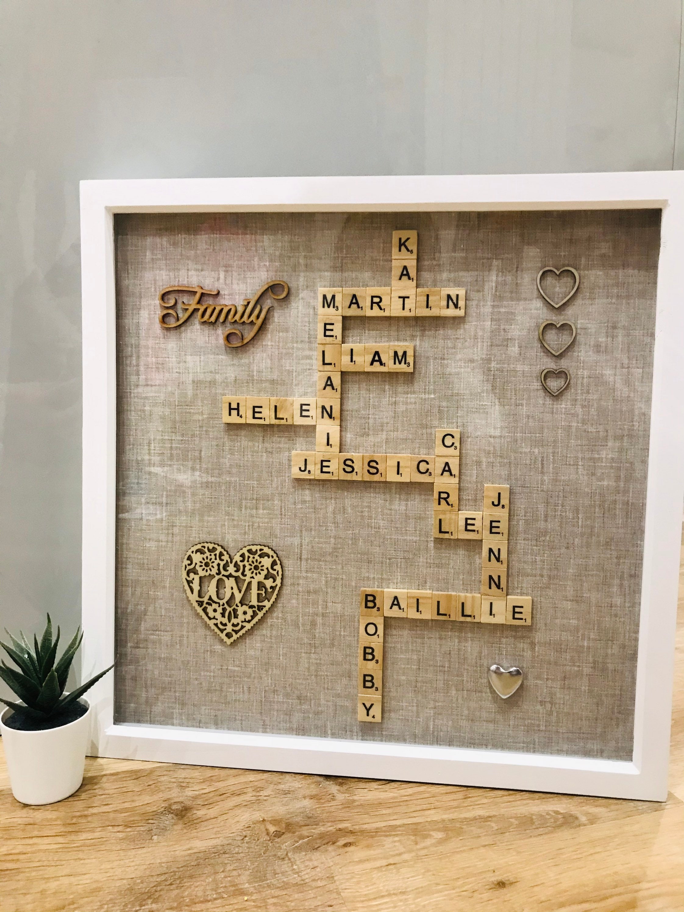 Large Scrabble Frame, Gift for Mum, Scrabble Art, Retirement Gift ...