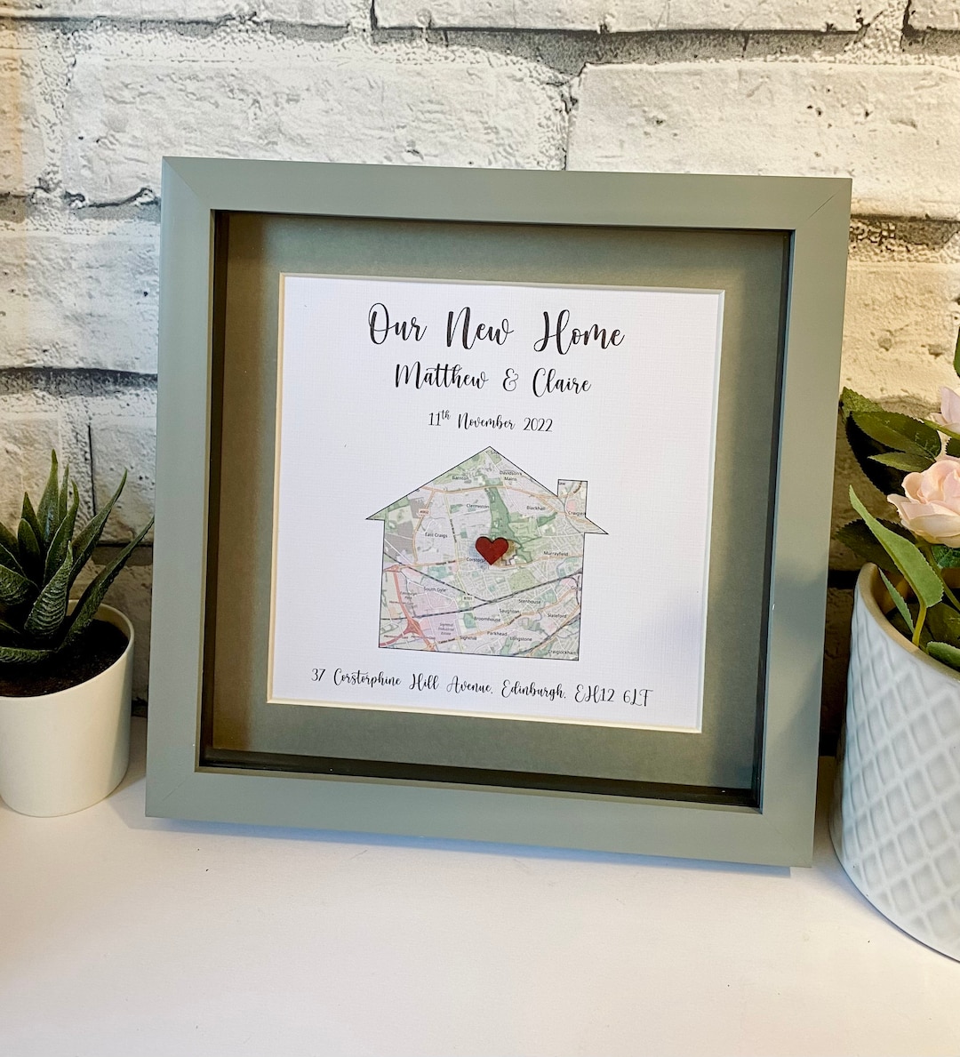 Personalised Home Map, First Home Gift for Couple, Gifts for Home, Our ...