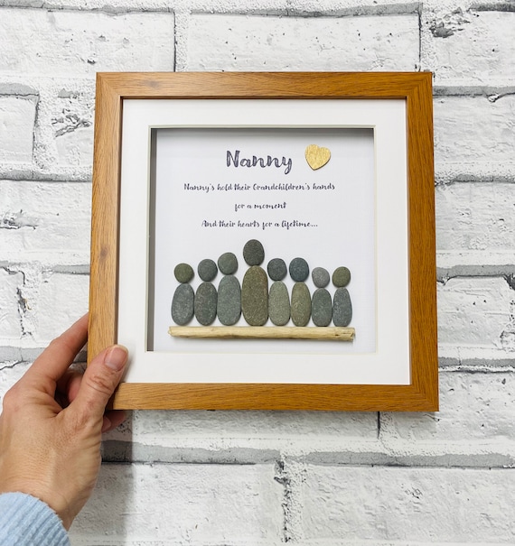 Nanny Pebble Frame Nanny Mothers Day Gift Personalised - Etsy