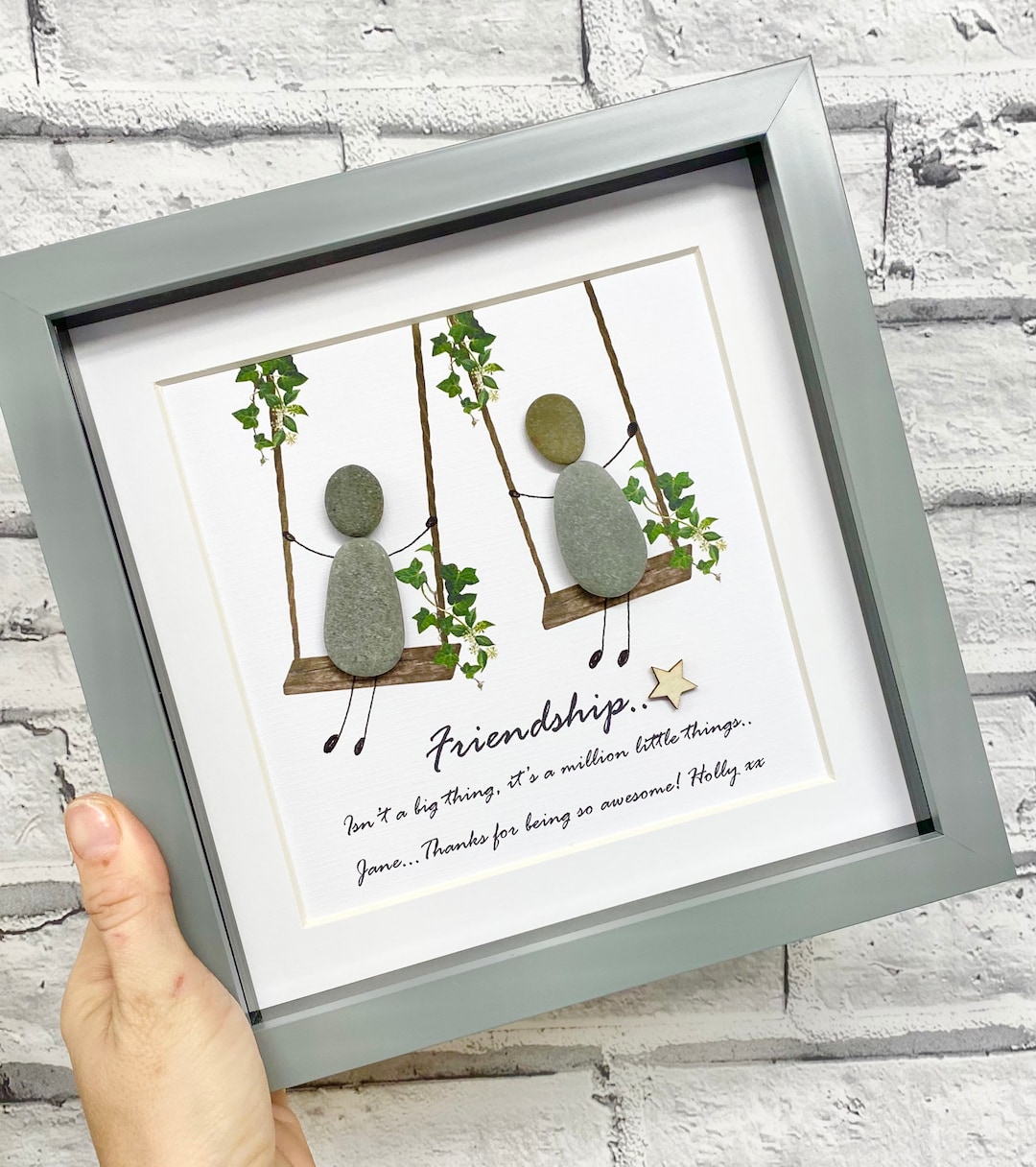 Friends Pebble Frame, Swings Pictures,personalised Gifts, Best Friends ...