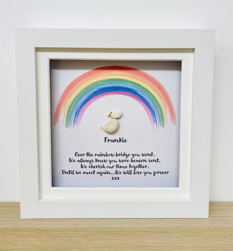 Rainbow Bridge Pebble Art, Personalised Gifts, Pet Gift, Home Gift ...