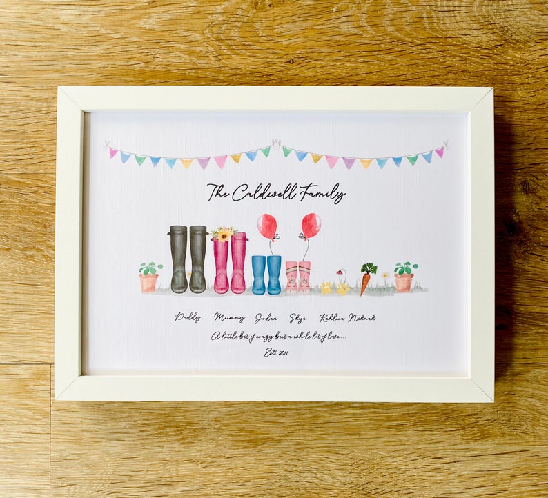 Wellie Boot Family Print Wellies Family Print Wellie Boot - Etsy