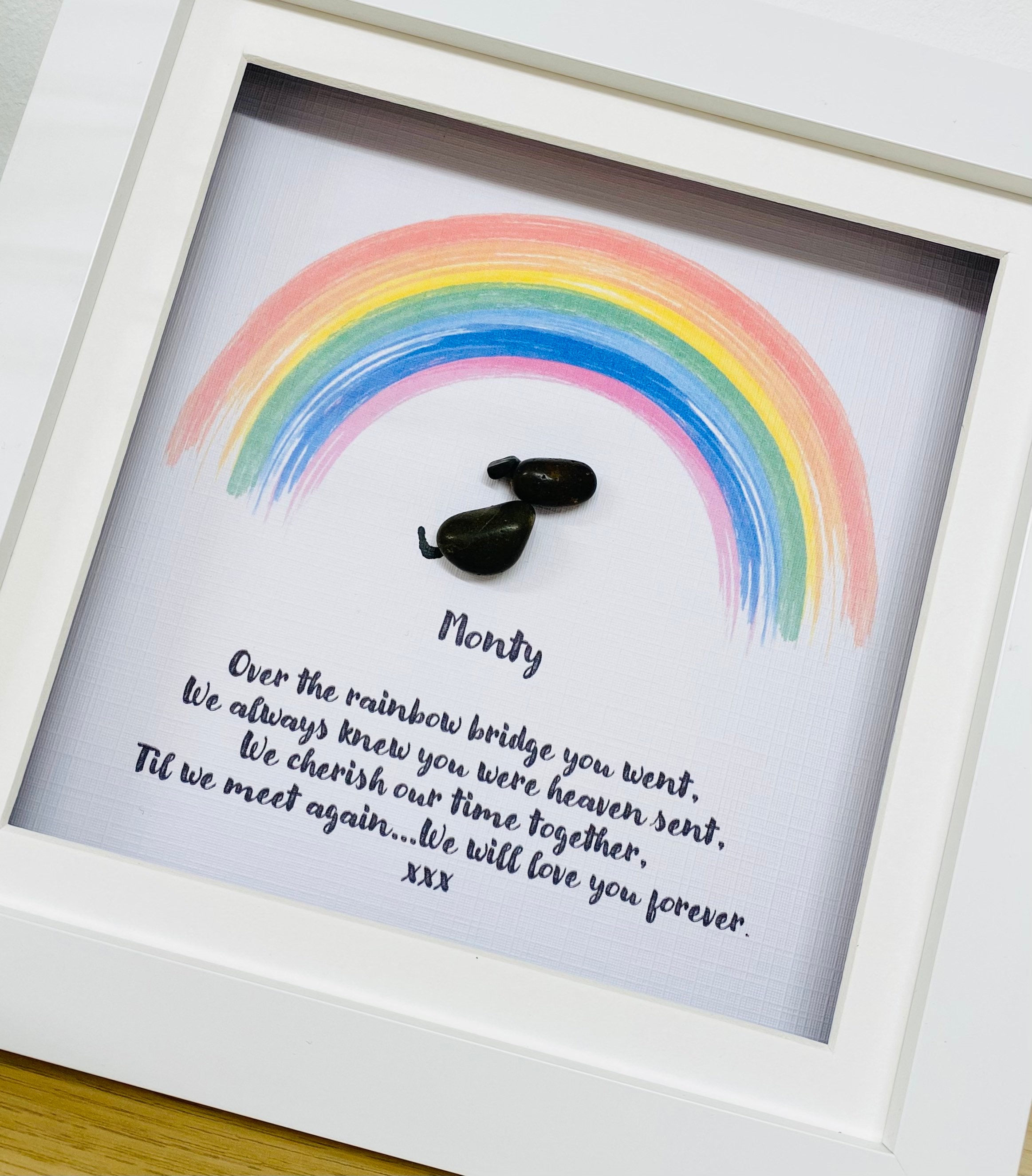 Rainbow Bridge Pebble Art Personalised Gifts Pet Gift Home | Etsy