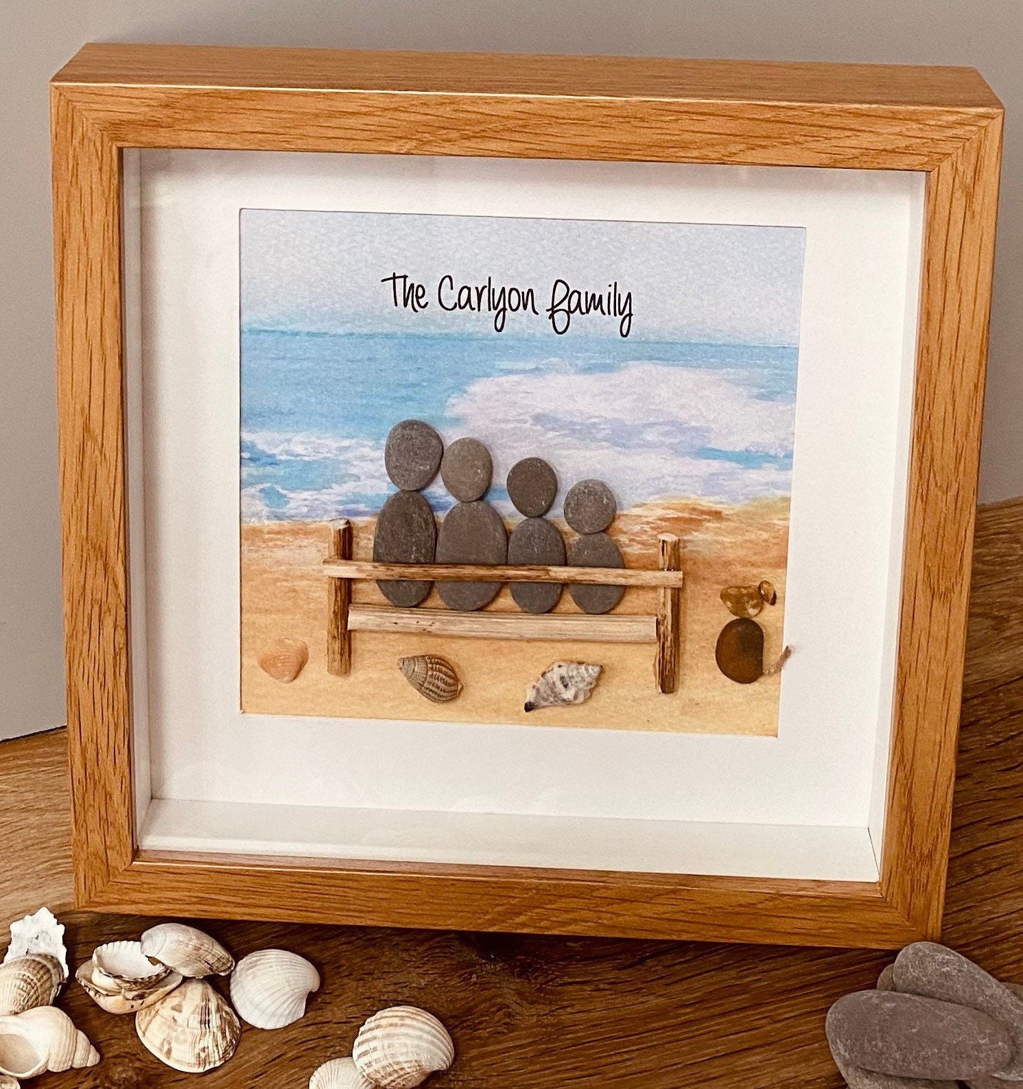 Beach Pebble Frame Mothers Day Gift Pebble Art Personalised - Etsy UK