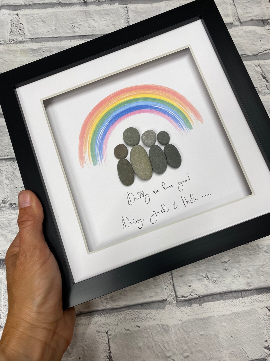 Father Gift, Daddy Pebble Art, Pebble Frame, Daddy Gift, Gifts for Dad ...