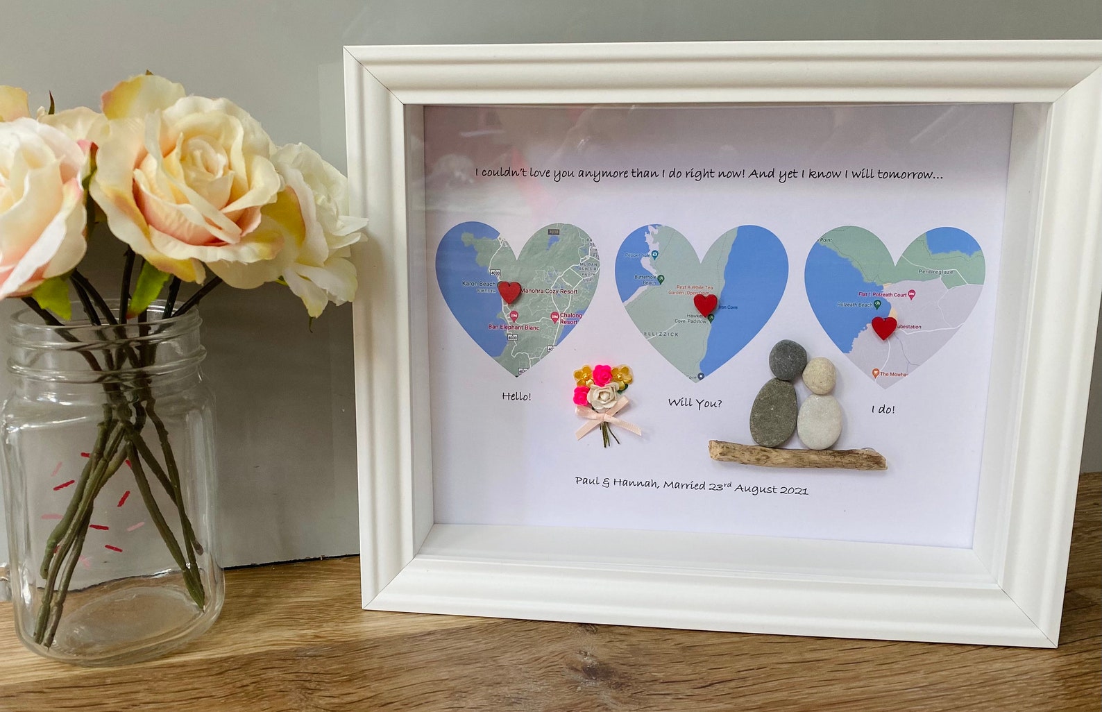 Personalised Engagement Gift, Box Frame, Engagement Gift for Couples ...