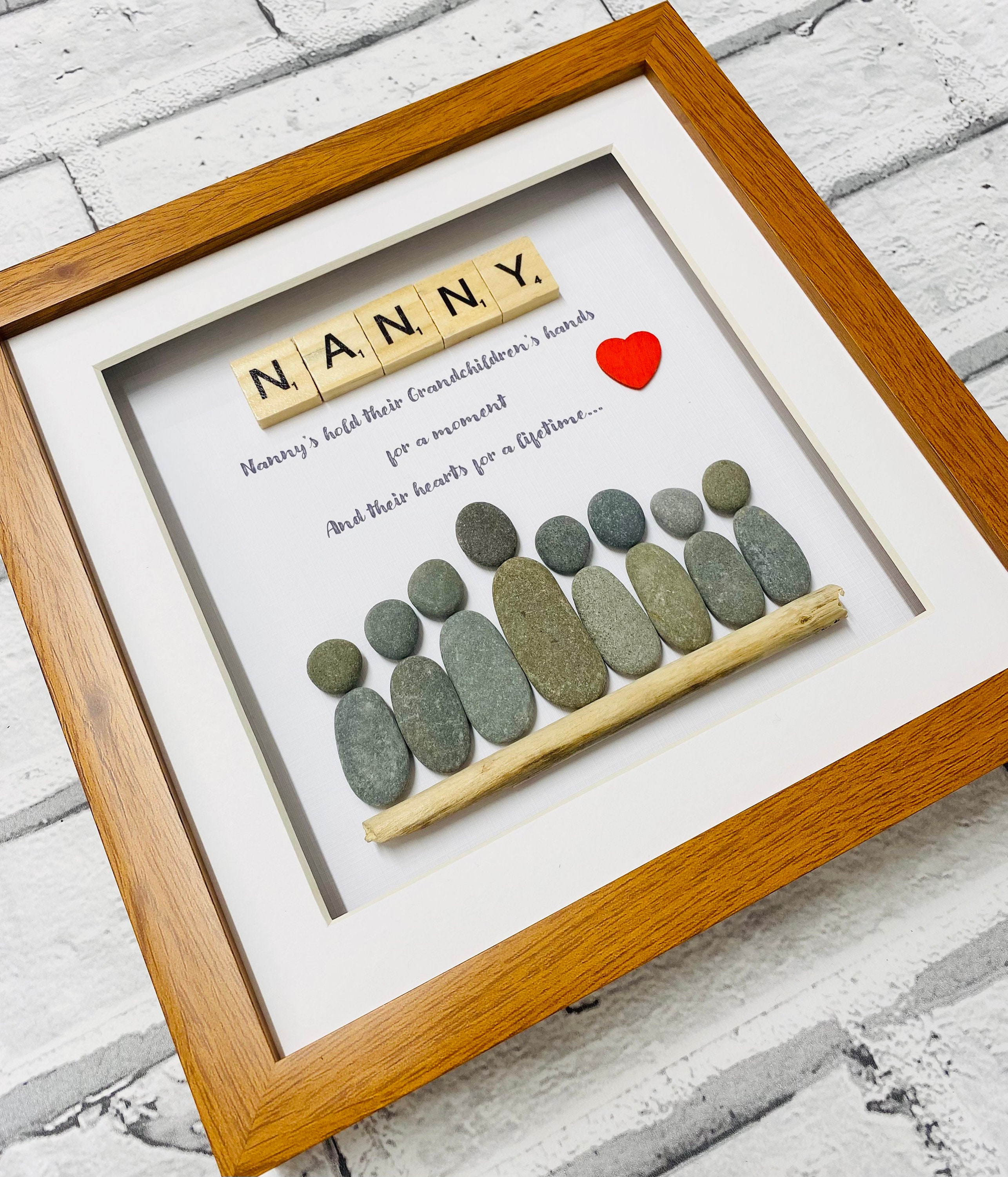 Nanny Pebble Frame Nanny Mothers Day Gift Personalised | Etsy