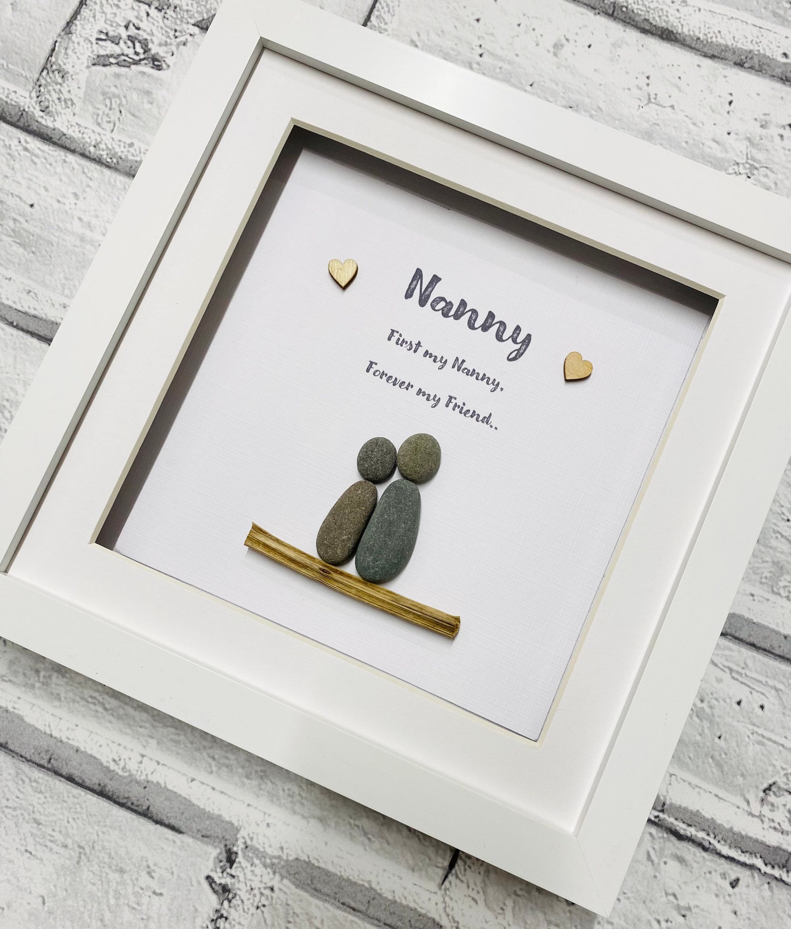 Nanny Pebble Frame Nanny Mothers Day Gift Personalised | Etsy