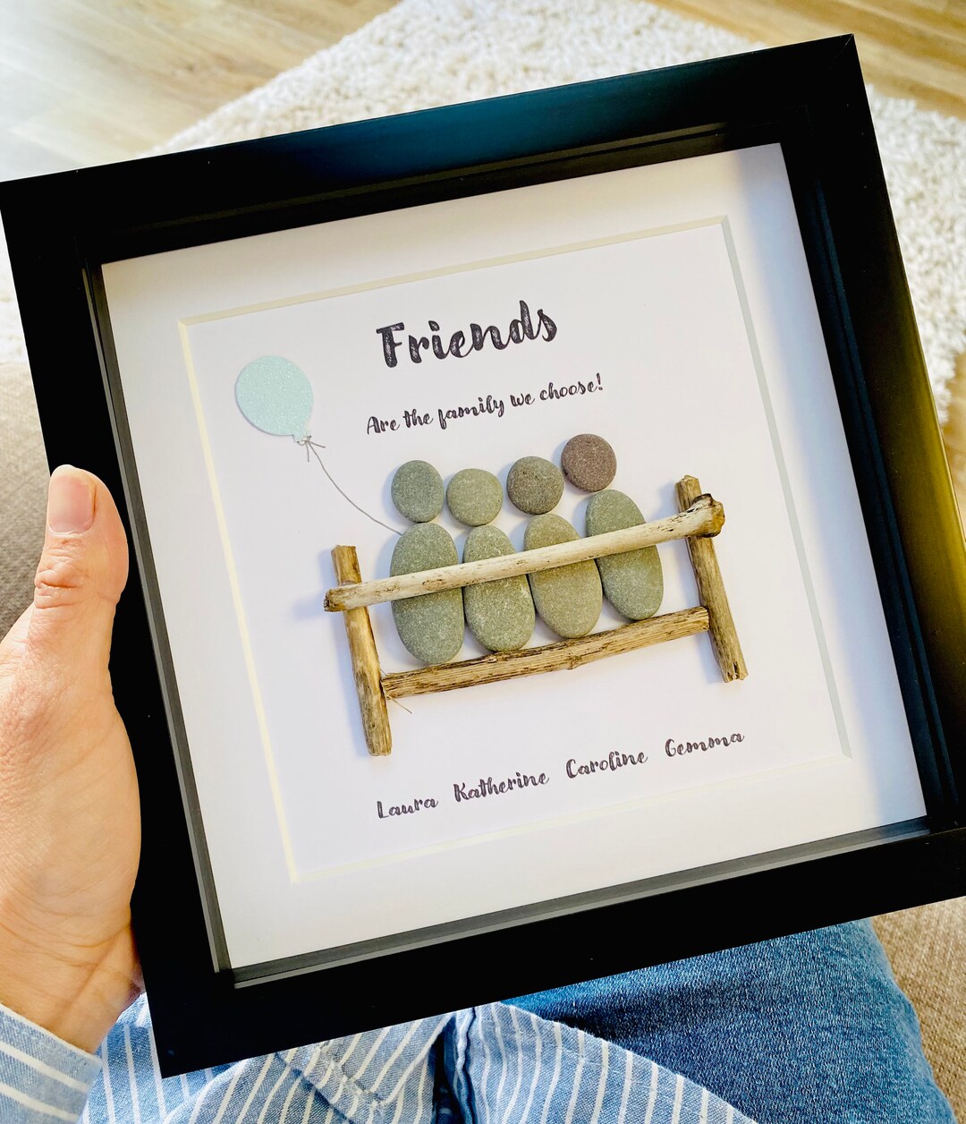 Personalised Friends Pebble Picture, Best Friends, Friendship, Gift for ...