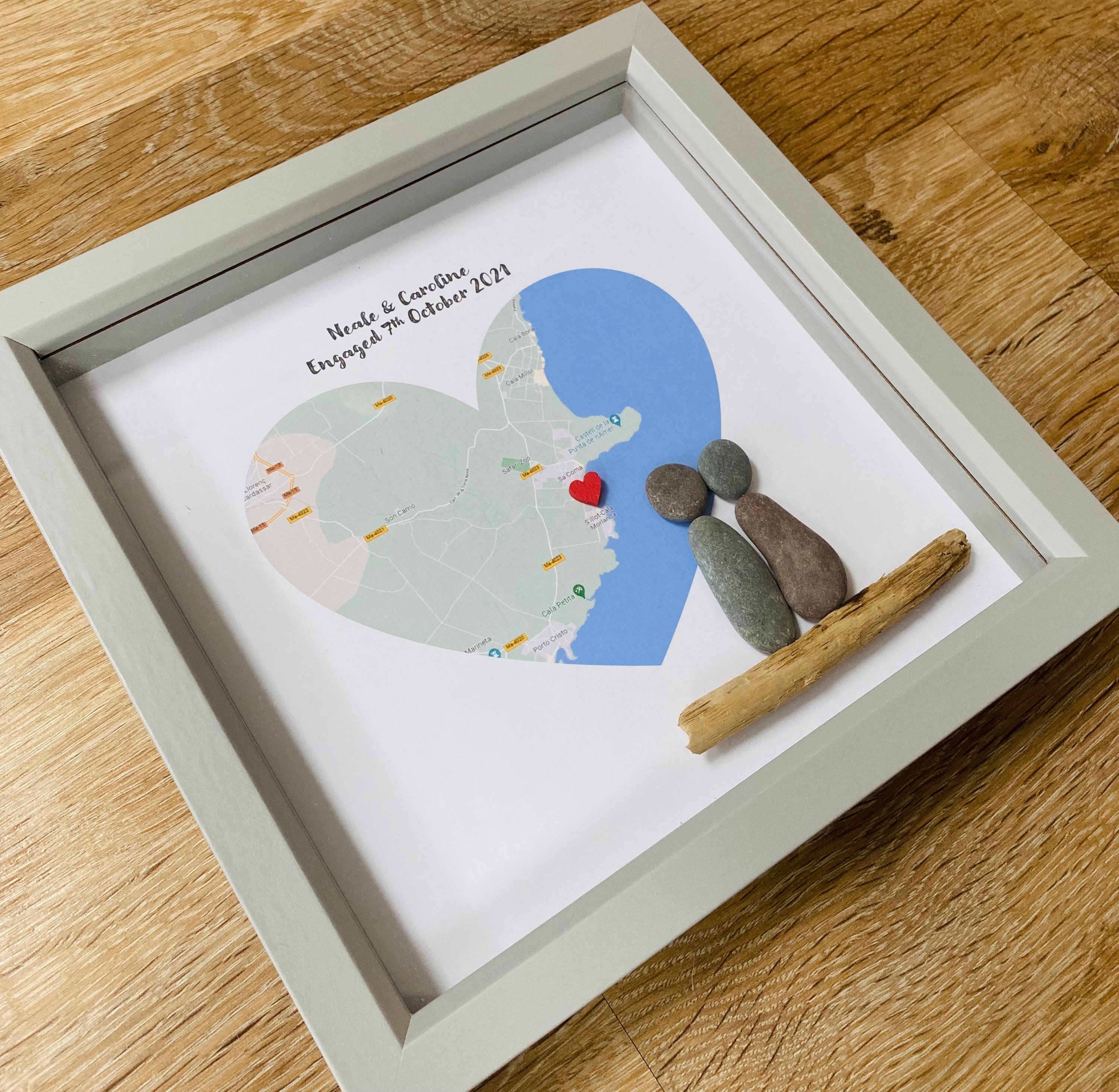 Personalised Engagement Gift, Box Frame, Engagement Gift for Couples ...
