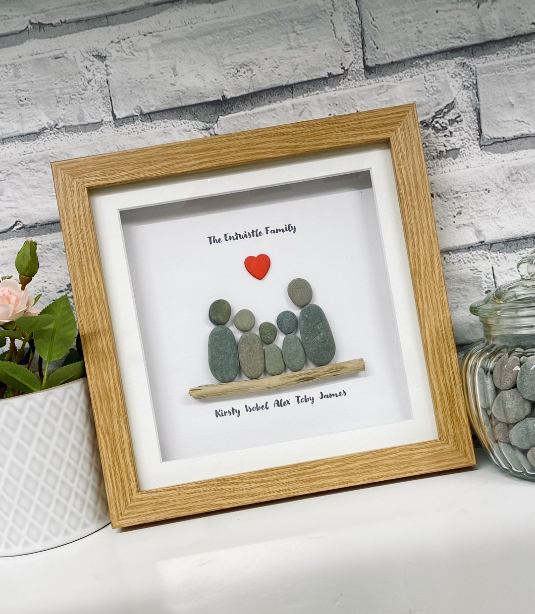Pebble Picture, Family Pebble Picture, Personalised Gifts, Family ...