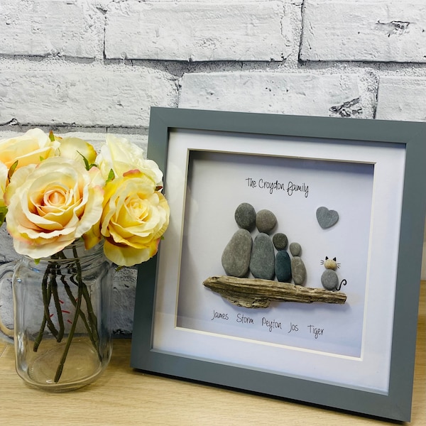 Family Pebble Art - Etsy