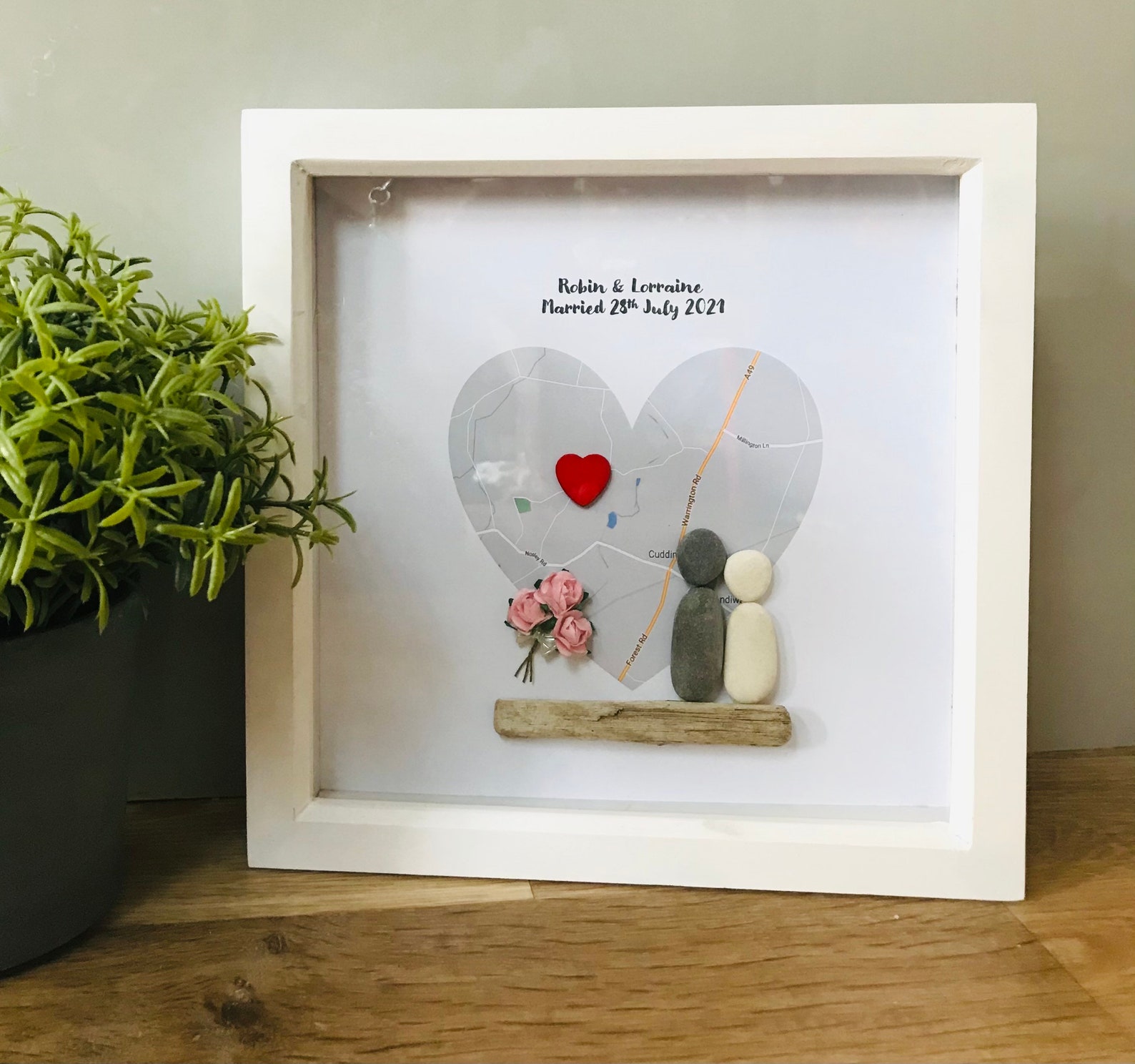 Personalised Wedding Location Frame Wedding Map Frame - Etsy