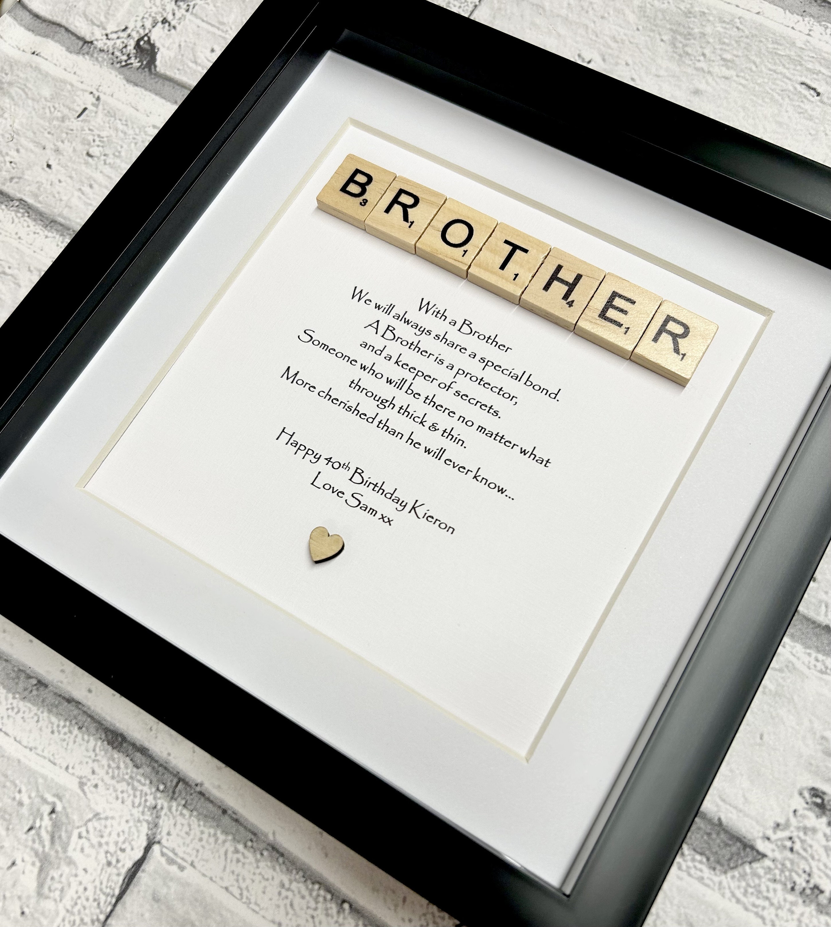 Personalised Brother Frame, Brother Gift for Christmas Personalised ...