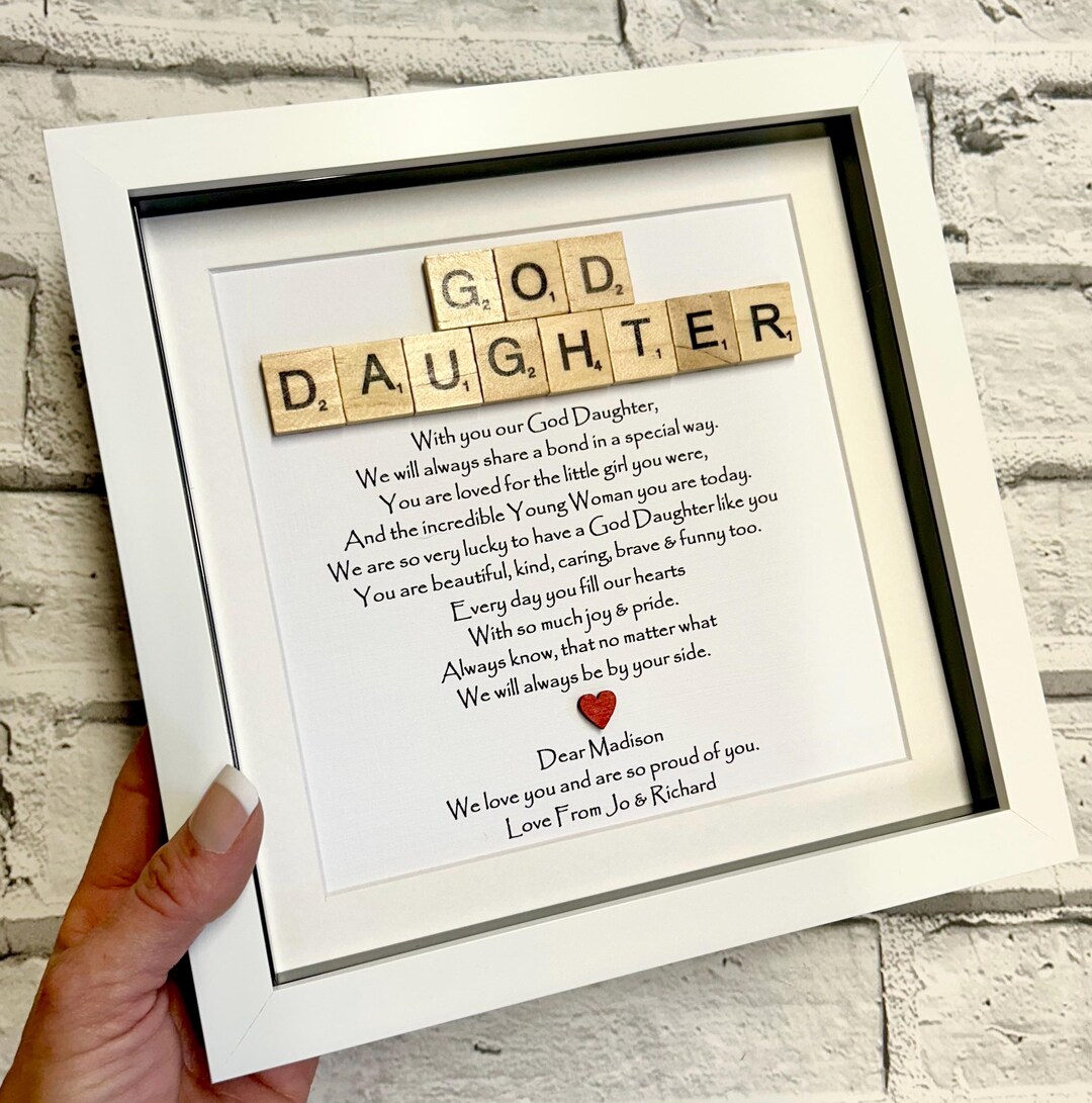 Personalised God Daughter Frame, God Daughter Gift Personalised Gifts ...