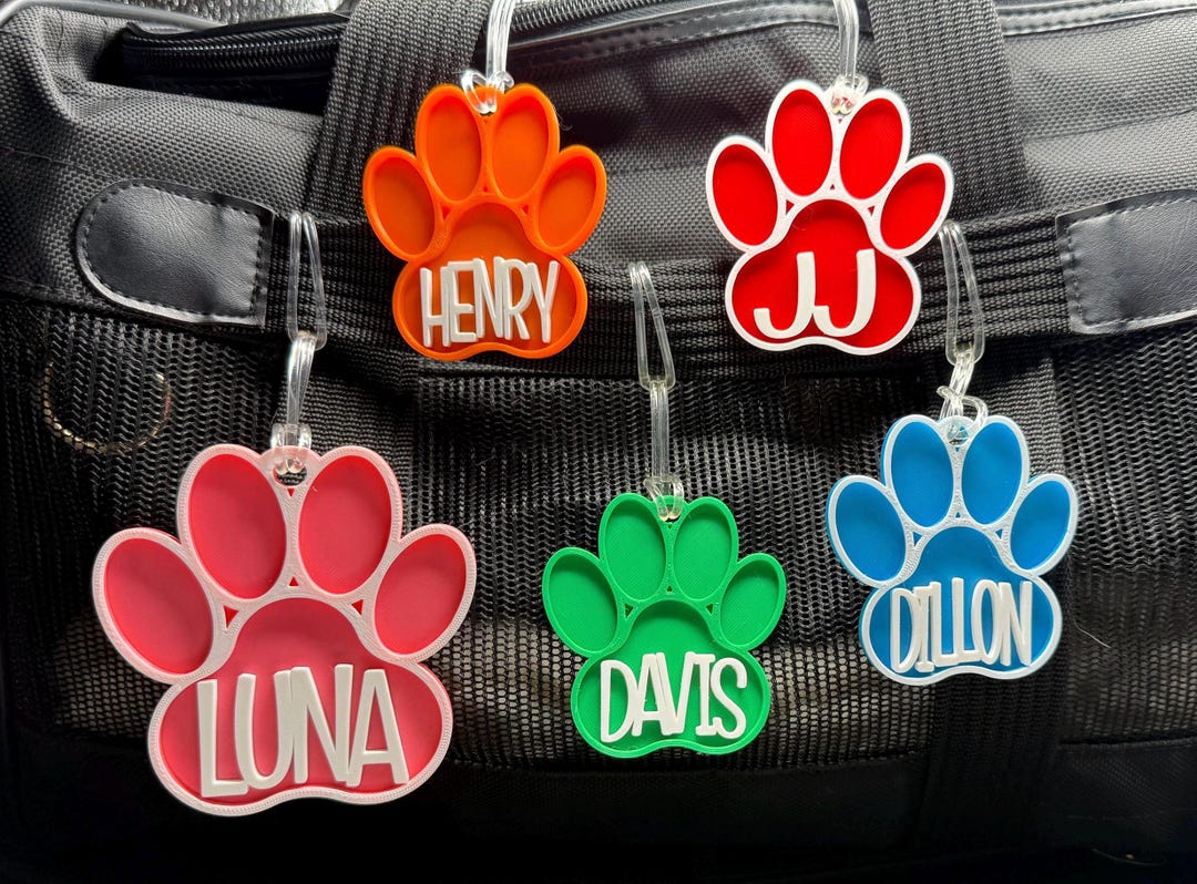 Personalized Pet Name Tag, Pet Carrier Tag, Pet Crate Tag, Custom Pet ...