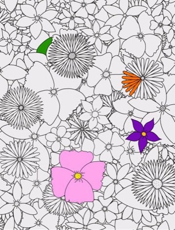 Floral Printable Coloring Page, Spring Flowers Instant Download ...