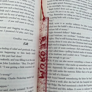 Redrum Blood Splatter Resin Bookmark With Tassel (double Sided ...