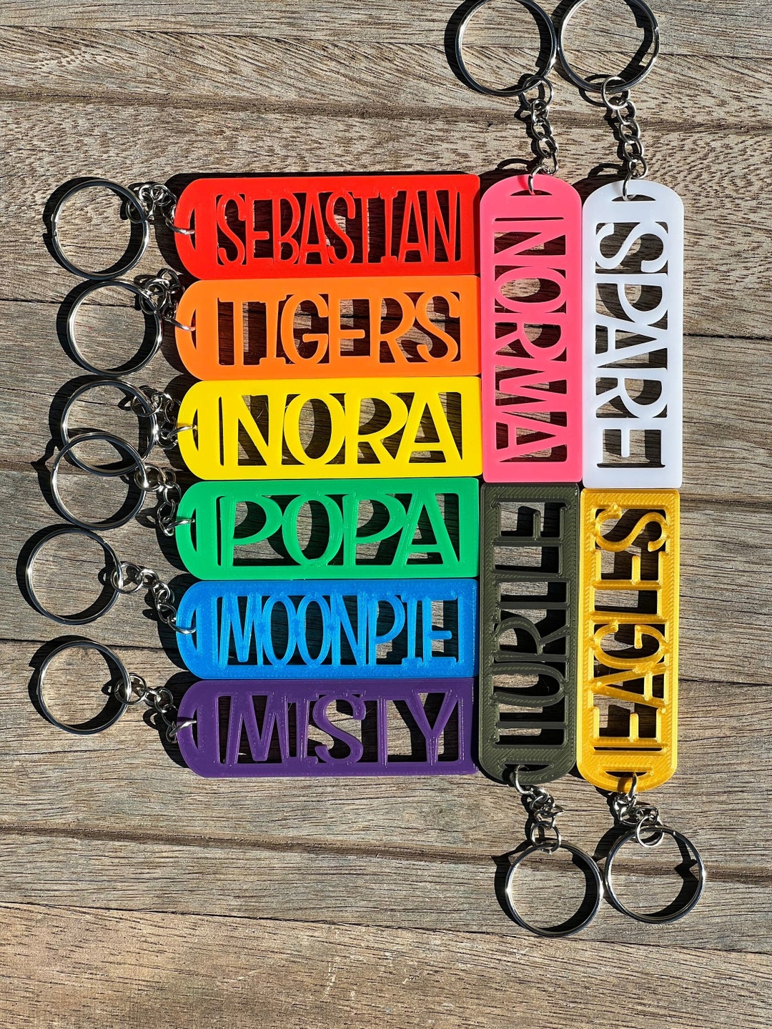 Personalized Keychain, Custom Name Keychain, ID Tags, Backpack Tags ...
