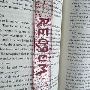 Redrum Blood Splatter Resin Bookmark With Tassel (double Sided ...