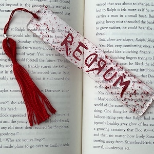 Redrum Blood Splatter Resin Bookmark With Tassel (double Sided ...