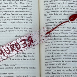 Redrum Blood Splatter Resin Bookmark With Tassel (double Sided ...