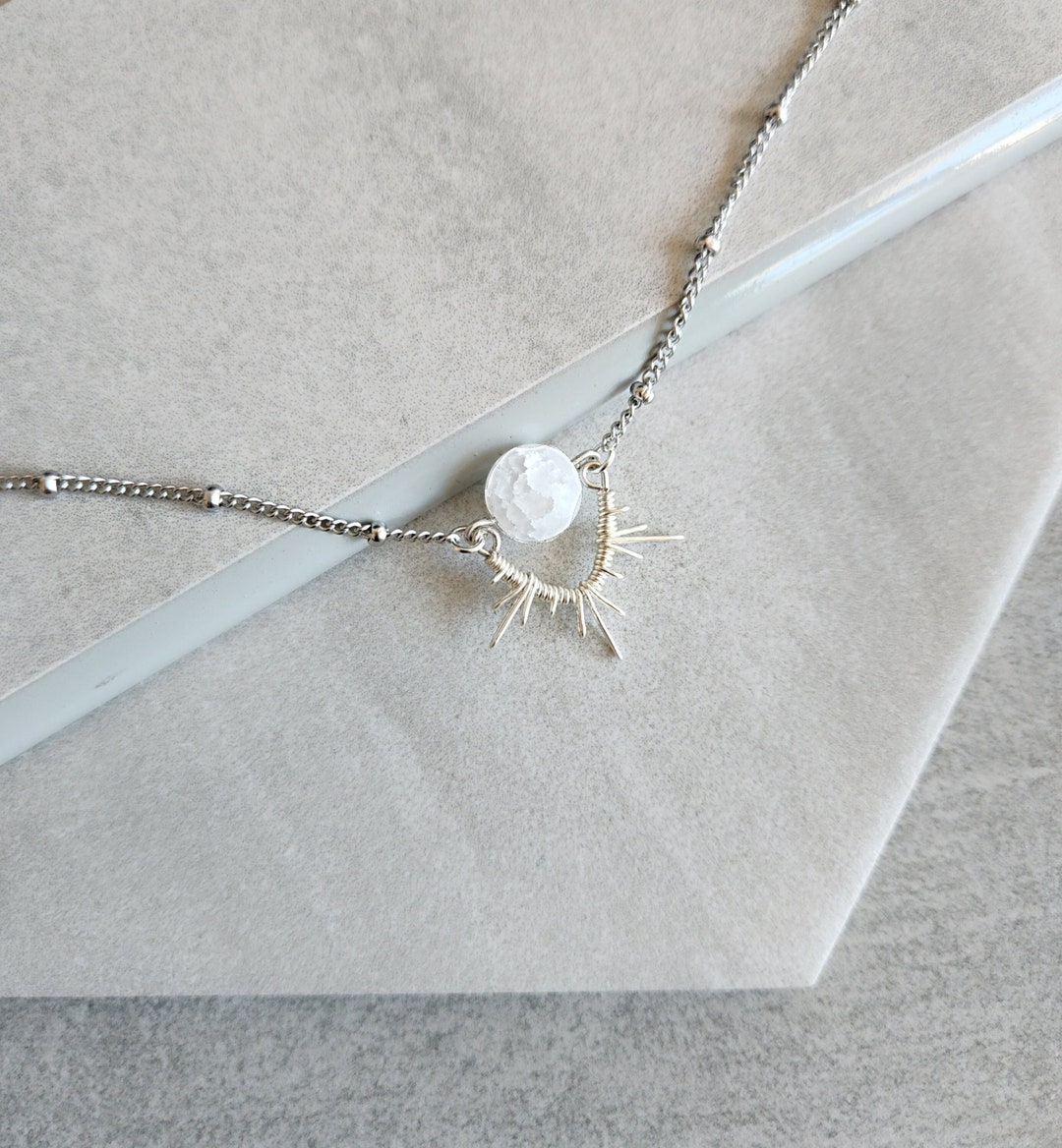 Star Moon Spinner Necklace, Celestial Pendant, Anxiety Relief Necklace ...