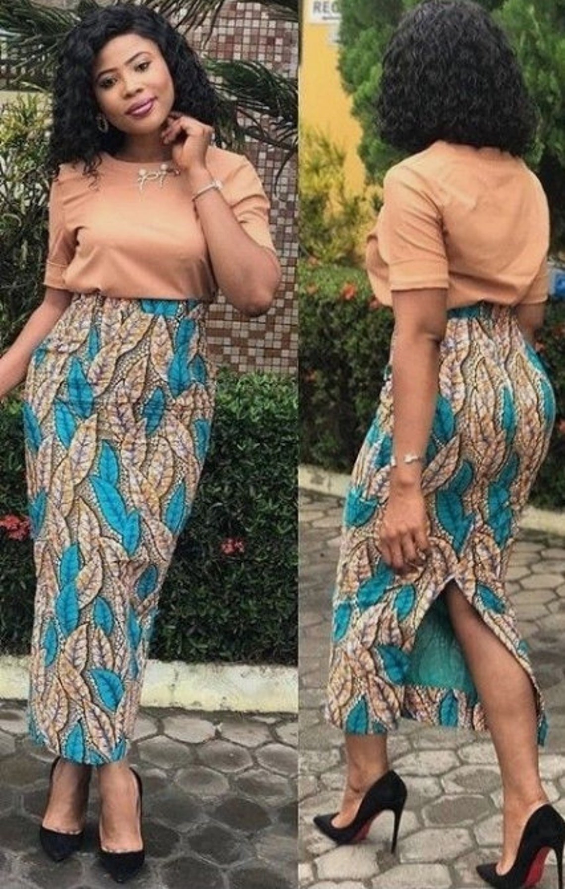 Ankara Long Pencil Skirt Ankara Skirt African Skirt Etsy
