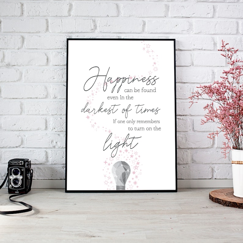 Set of 3 Harry Potter Quote Prints, Geometric, Inspirational, Wall Art ...