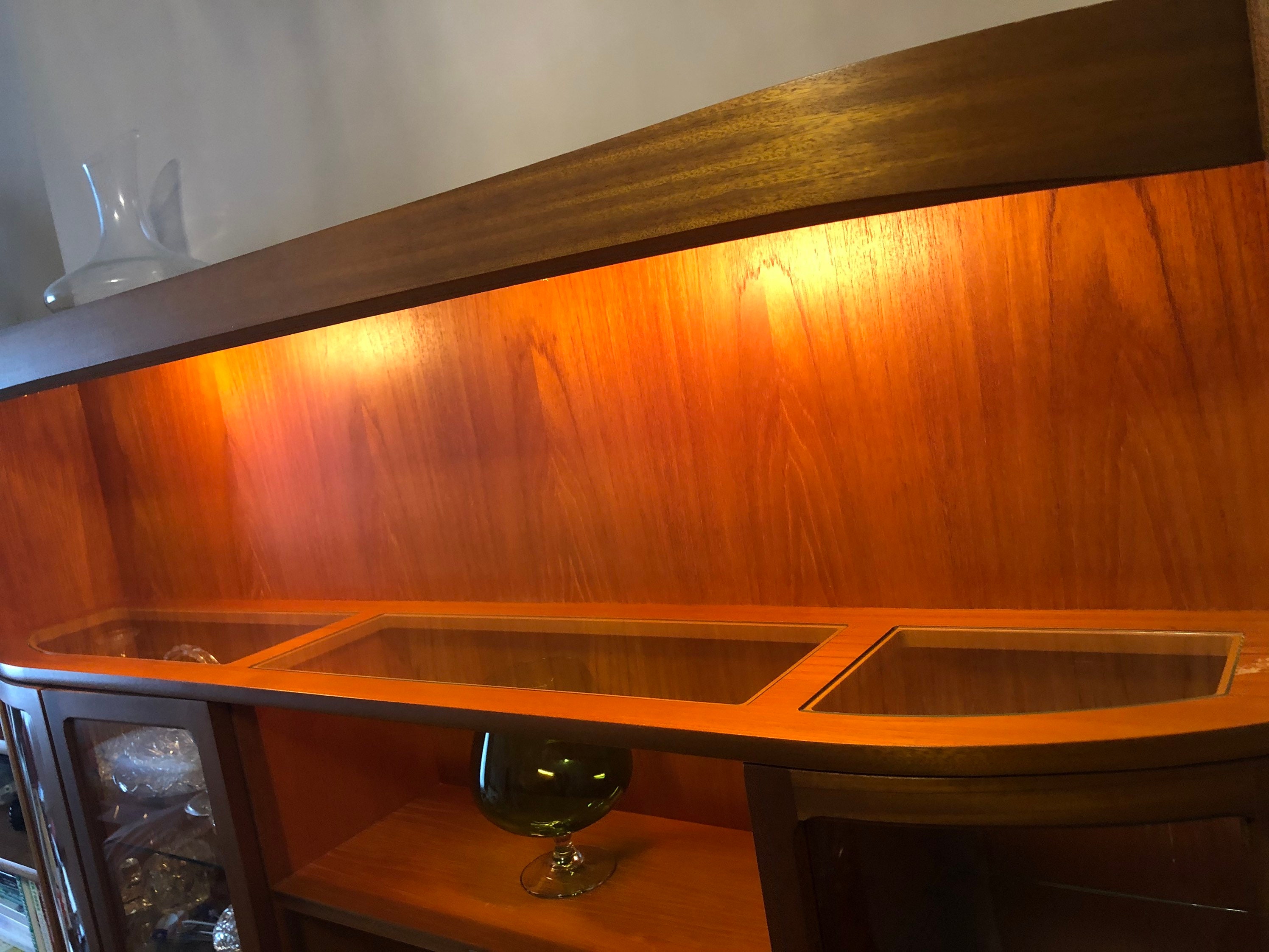 Nathan tall wall unit with Cocktail Cabinet part Mid Century | Etsy