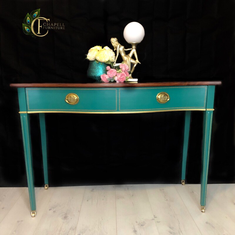 Antique Green Table - Etsy