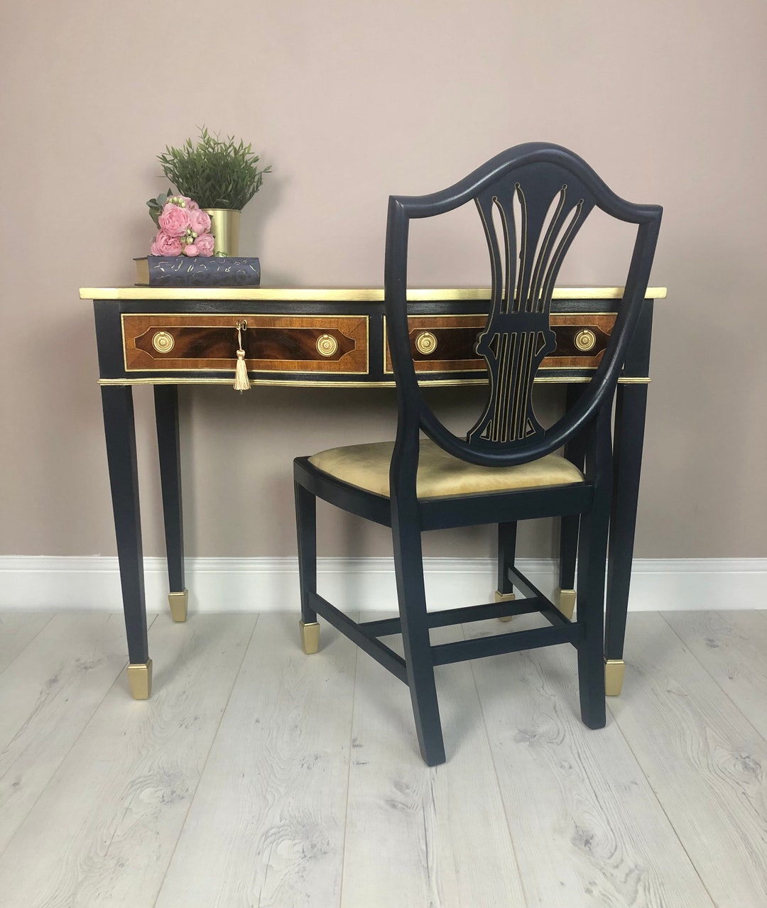 SOLD Example of My Work Regency Style Writing Desk Set With - Etsy