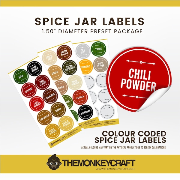 Spice Labels - Etsy