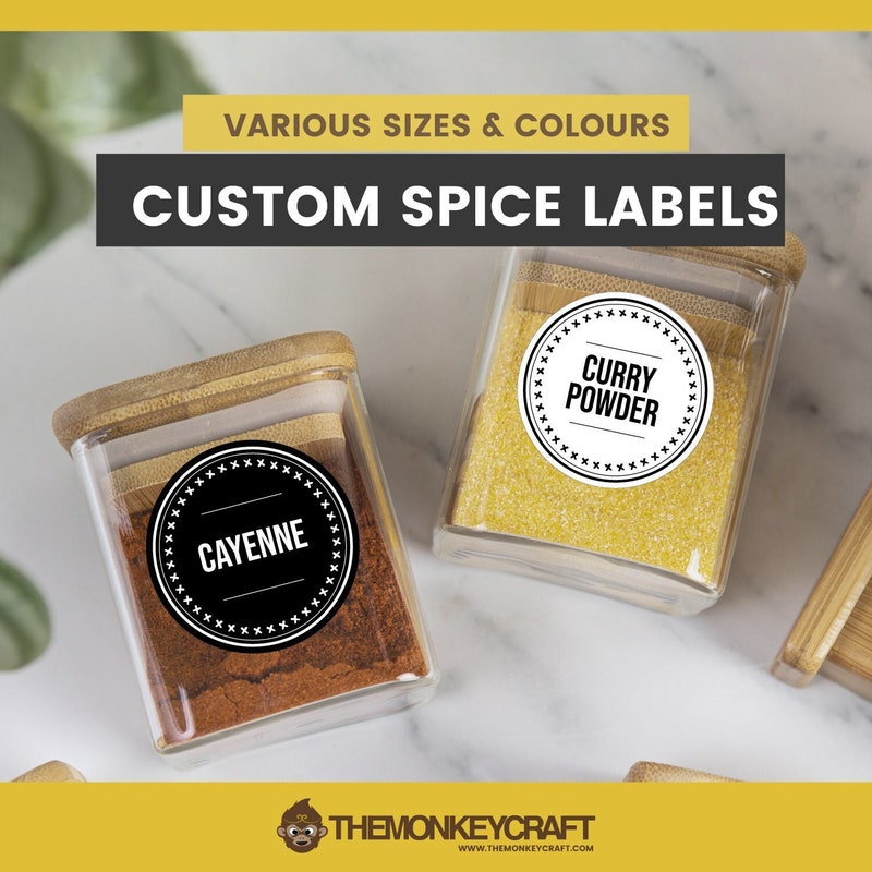 Spice Jar Labels - Etsy