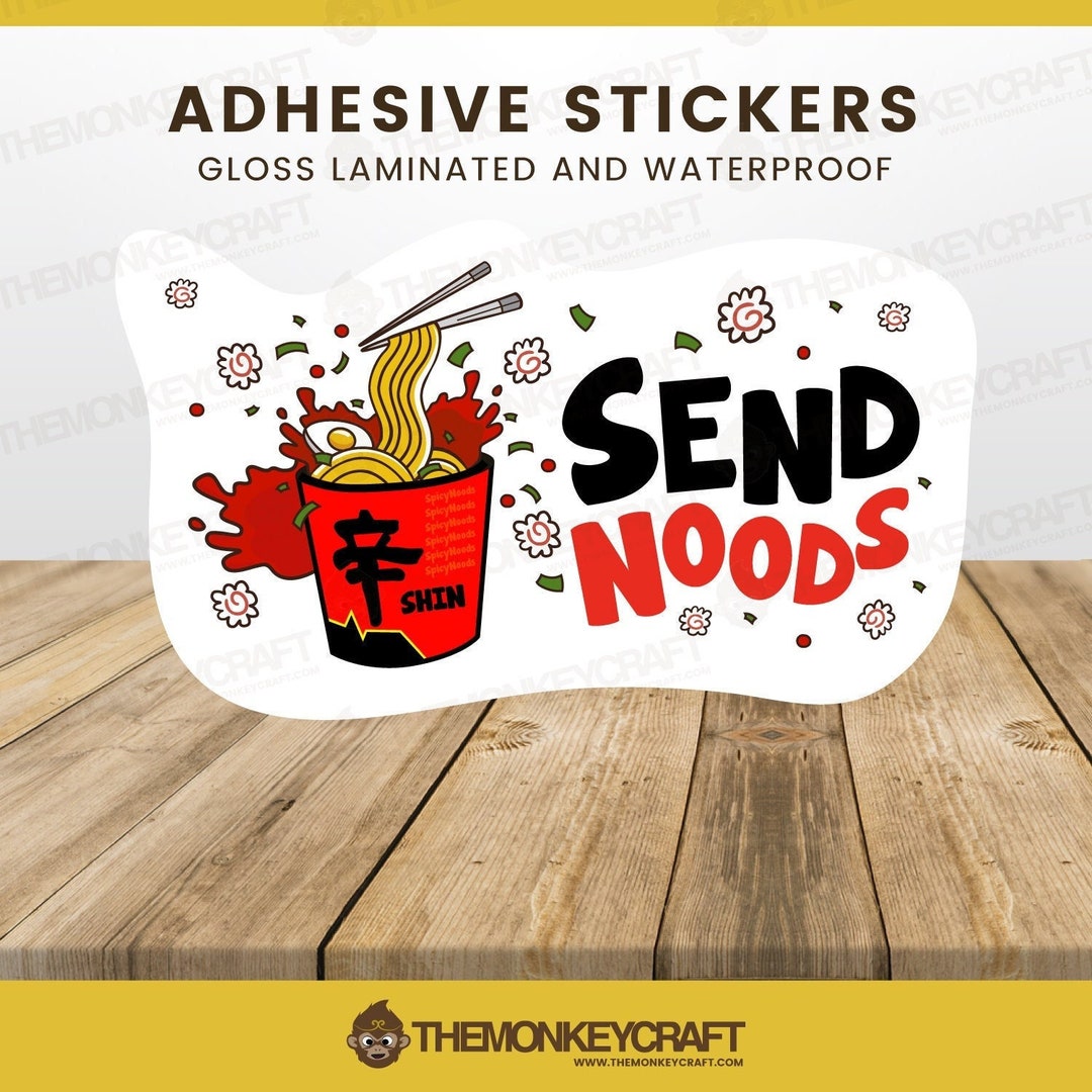 Send Noods Vinyl Sticker Vinyl Decal Sticker for Laptops - Etsy