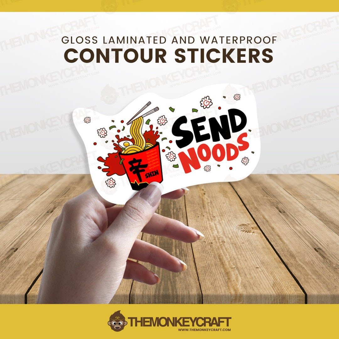 Send Noods Vinyl Sticker, Vinyl Decal Sticker for Laptops, Cars ...