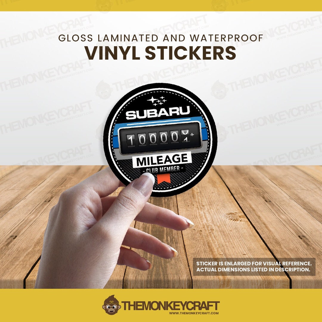 Subaru High Mileage Club Vinyl Sticker | Car Decal | Subaru Impreza ...