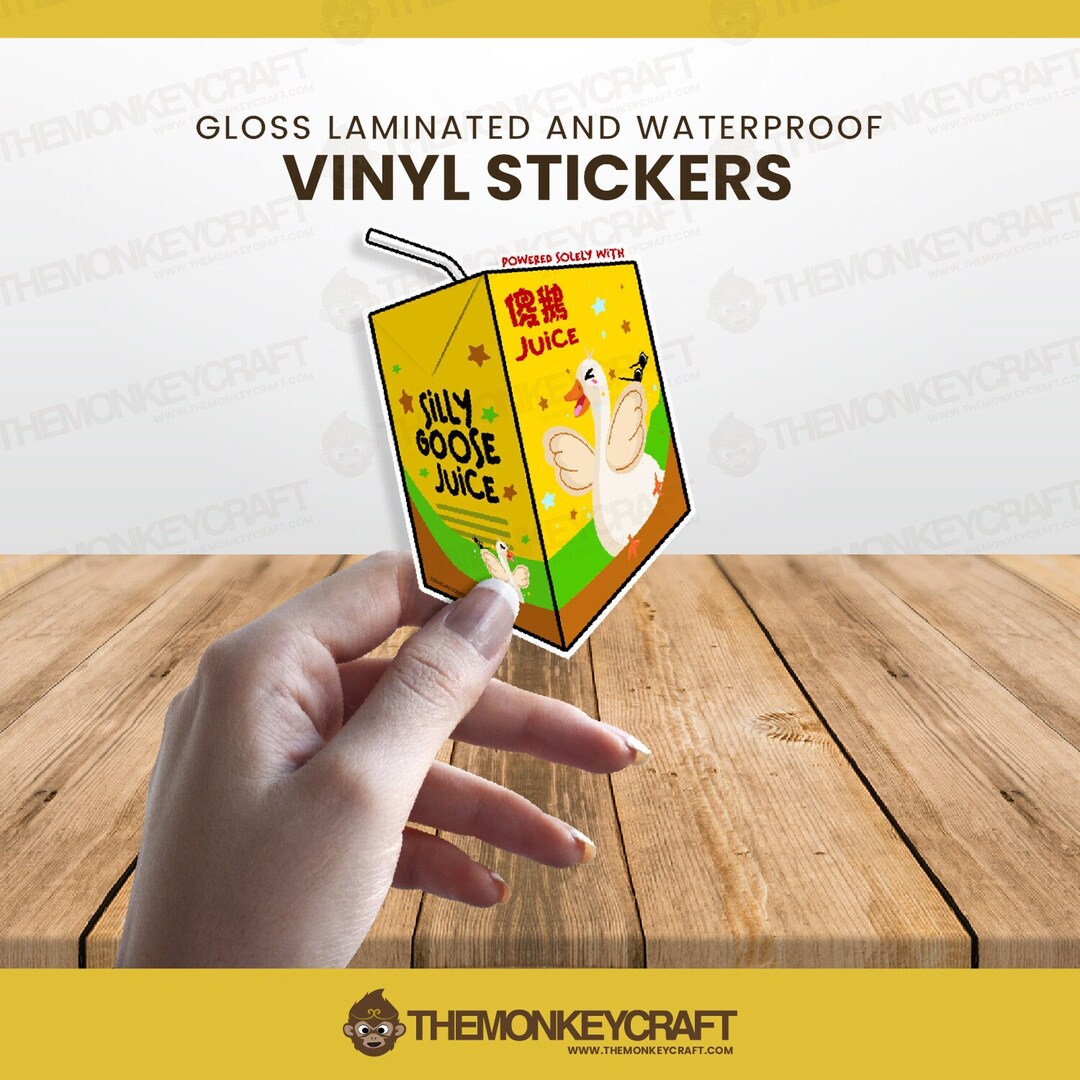 Silly Goose Juice, Food Stickers, Food Journal, Vinyl Sticker, Vinyl ...