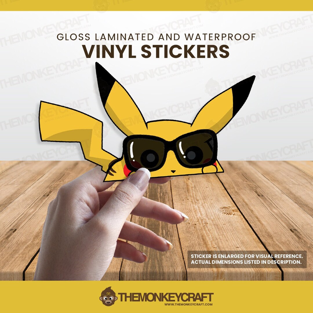 Pika Mouse Peeker Vinyl Sticker | Car Decal | Peeker Stickers | Peekers ...