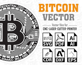 Bitcoin Dxf Svg Ai | Etsy UK