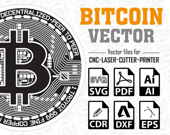 Bitcoin SVG Vector Bitcoin Vector for CNC Laser Cutter - Etsy