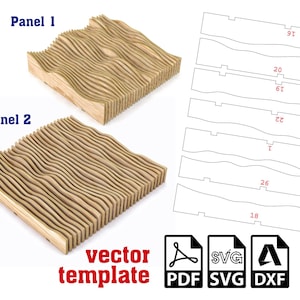 Parametric Wall Art SVG, Parametric Wall Art Panel DXF, Sliced Panel ...