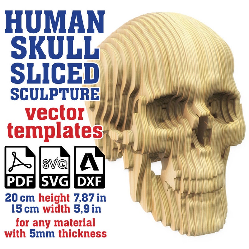 Laser Cut Template Skull - Etsy