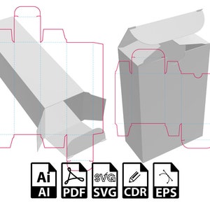Box Templates Vector Files / Envelope Templates Vector / Box | Etsy