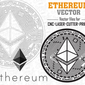 Ethereum Svg Vector ETH Ethereum Vector for CNC Laser - Etsy