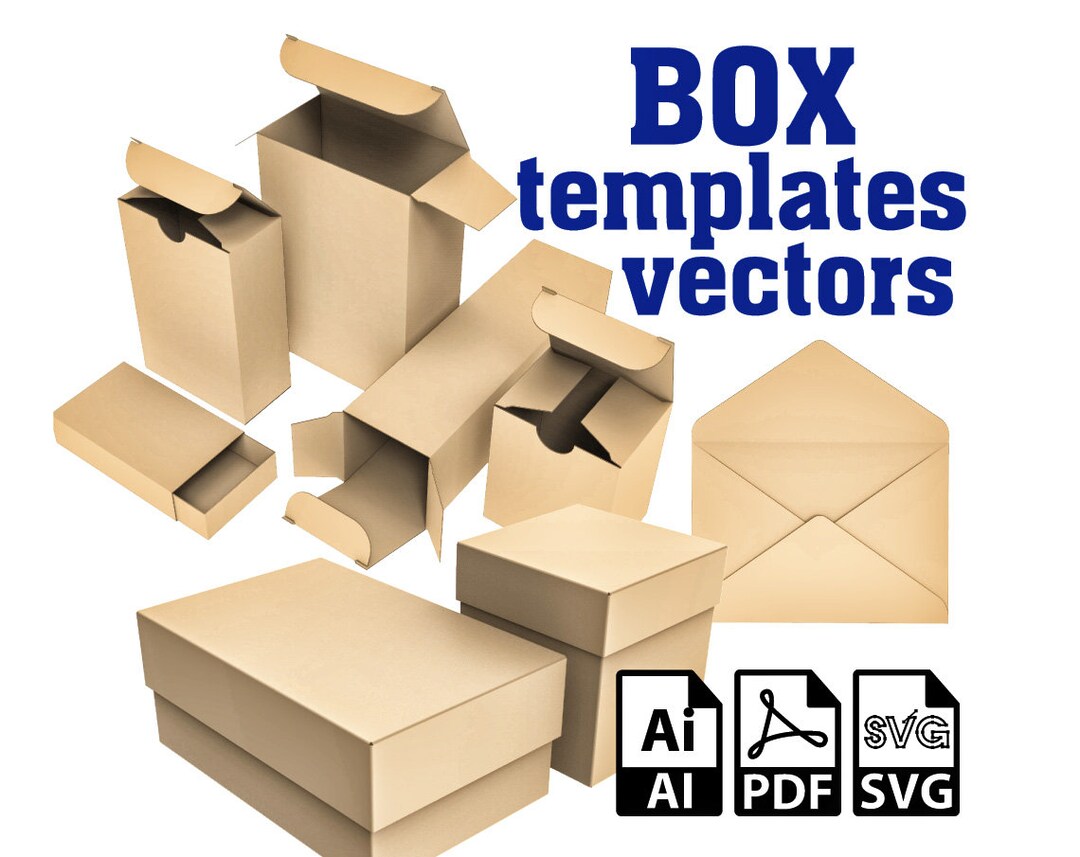 Box Templates Vector Files, Envelope Templates Vector, Box Template Svg ...