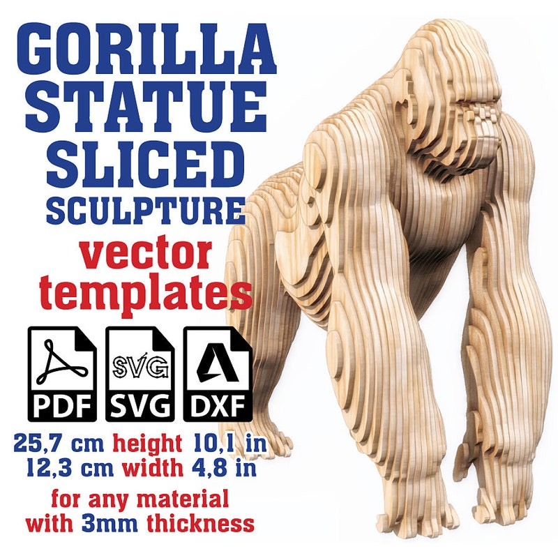 Gorilla Statue - Etsy