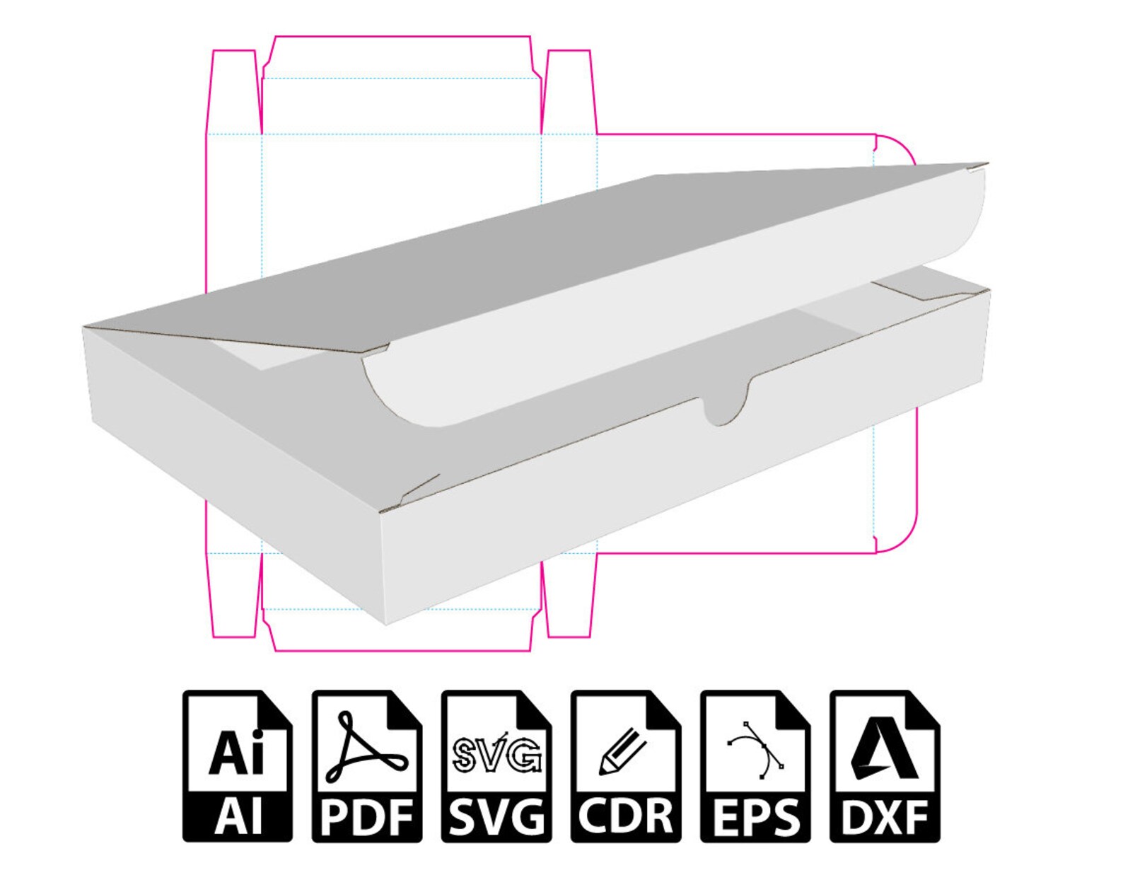 Box Template SVG Vector Files Vol.2, Lunch Box Svg, Pillow Pack, Pillow ...