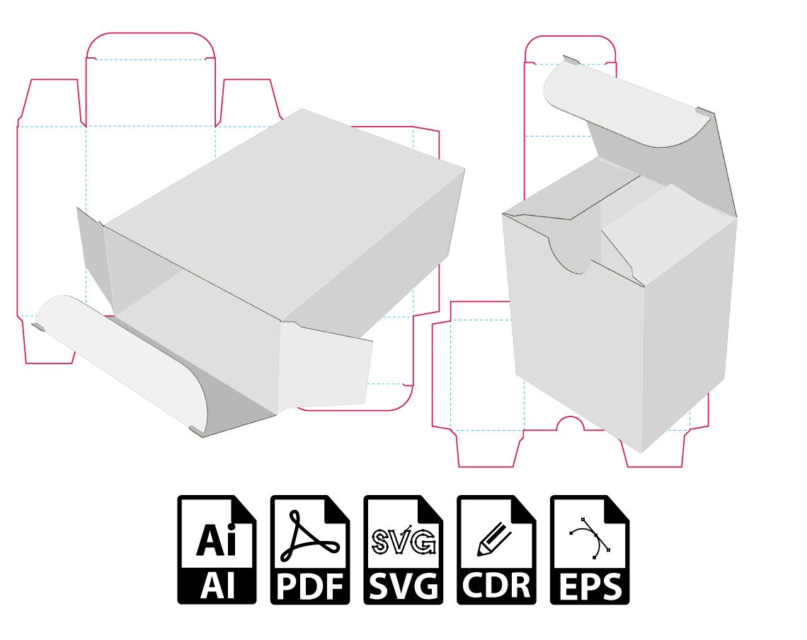Box Templates Vector Files / Envelope Templates Vector / Box | Etsy